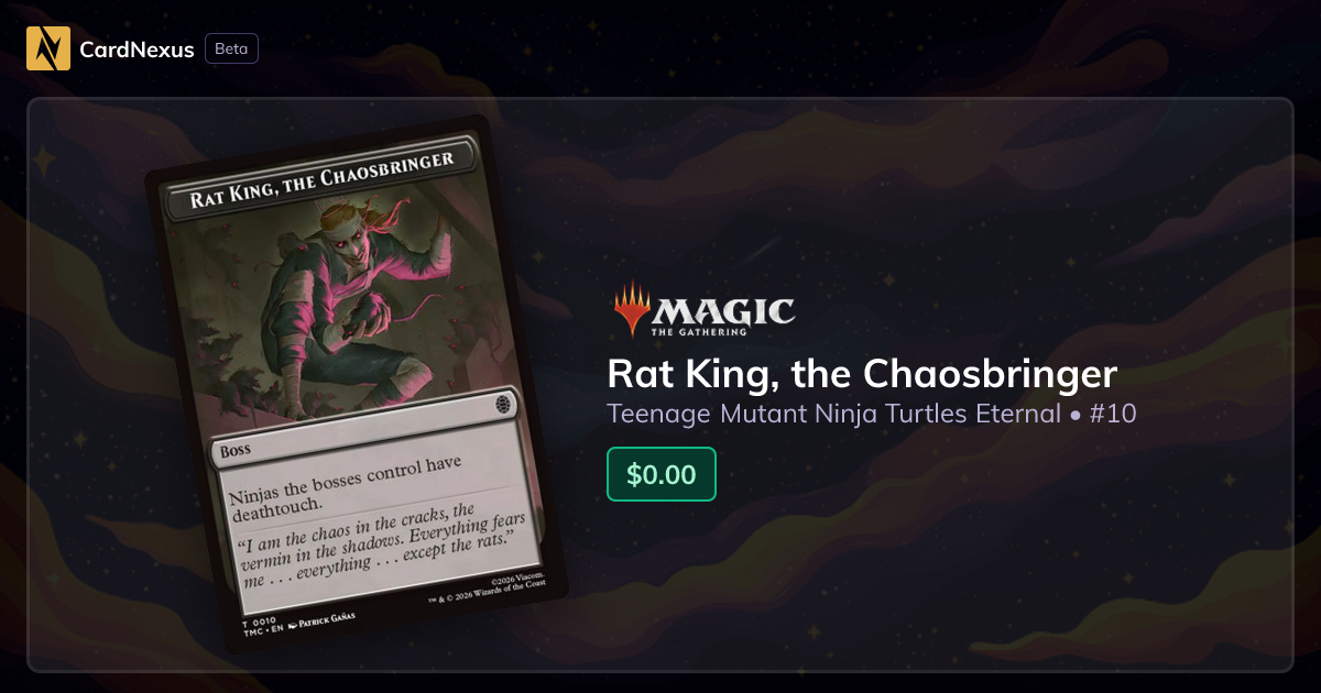 Rat King, the Chaosbringer - Teenage Mutant Ninja Turtles Eternal ...